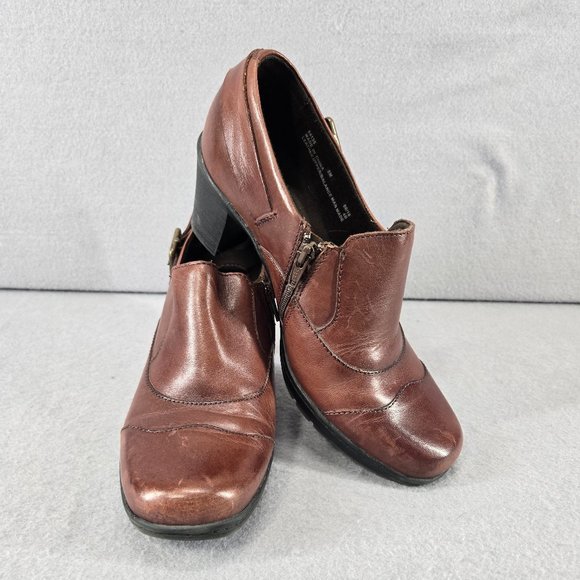 Clarks | Shoes | Clarks Bendables Heeled Shoes Strap Buckle Zipper 8m ...